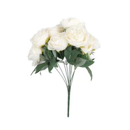 Buchet flori artificiale, Bujor, 44 cm - eMAG.ro