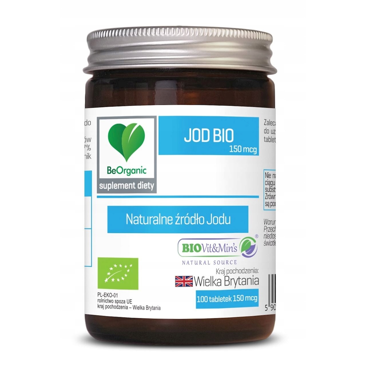 IOD BIO, BE ORGANIC, 100 TABLETE, 150 mcg - eMAG.ro