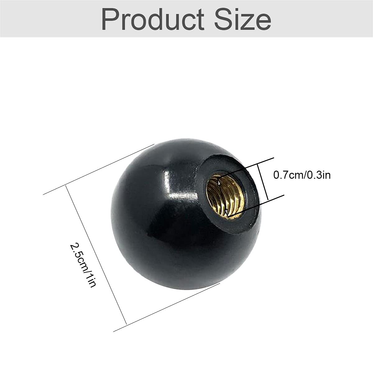 Set 10 bile cu filet, Jormftte, M6 x 25 mm, Cupru, Negru - eMAG.ro