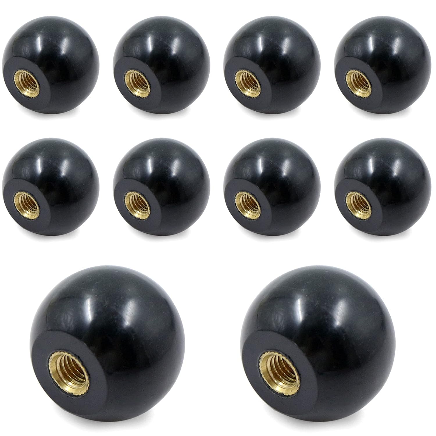 Set 10 bile cu filet, Jormftte, M6 x 25 mm, Cupru, Negru - eMAG.ro