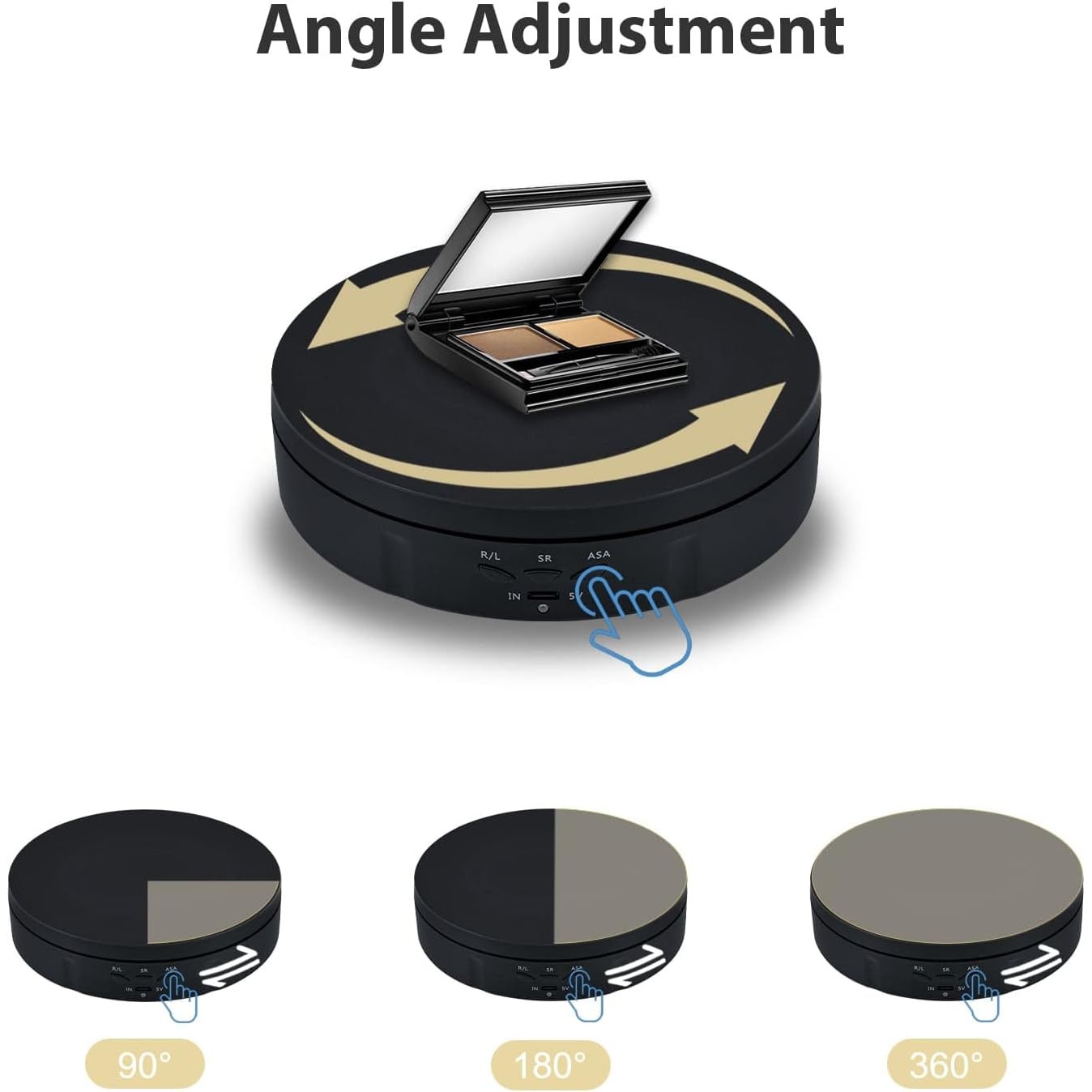 Stand rotativ pentru fotografiere, Mmgoqqt, Negru - eMAG.ro
