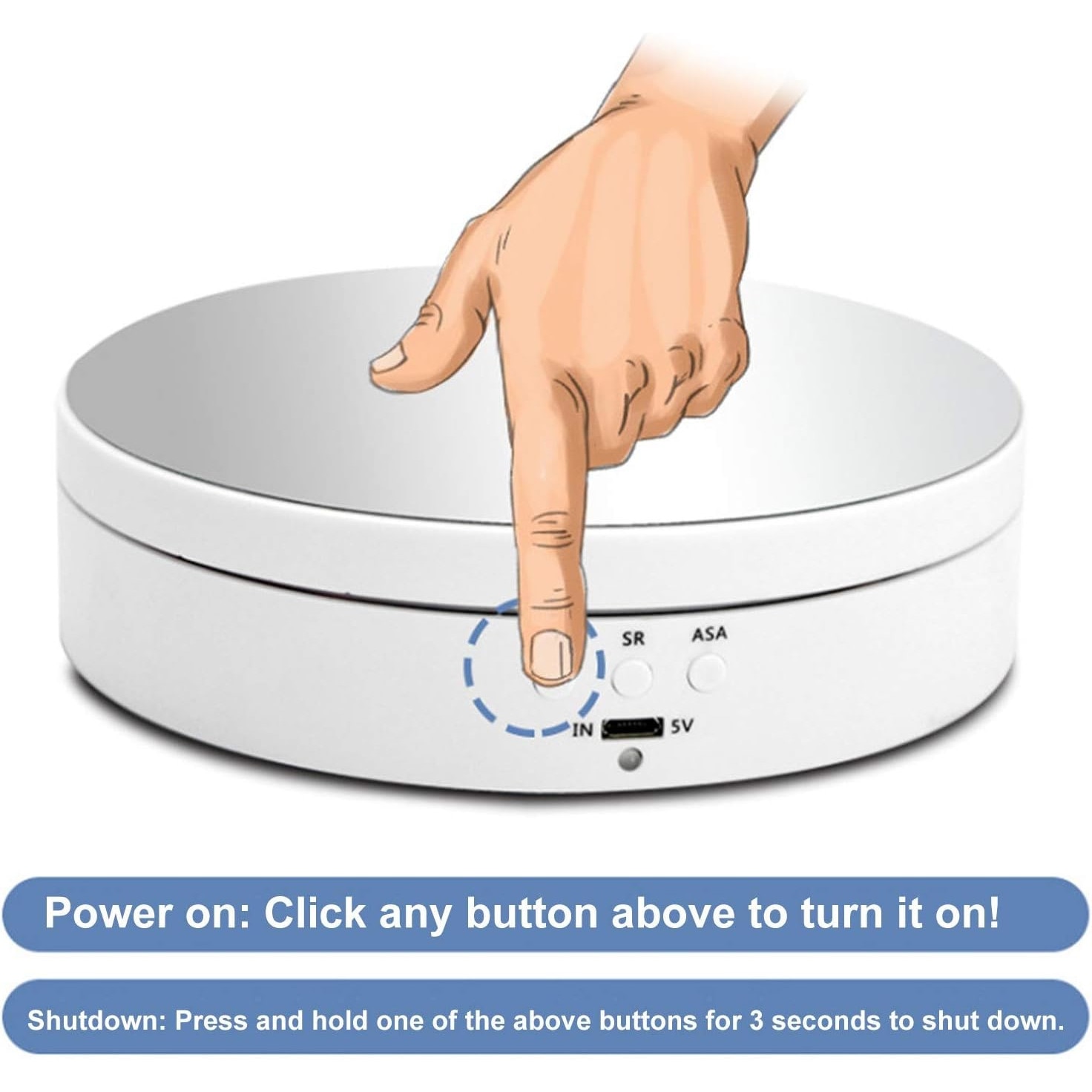 Stand foto rotativ, Mmgoqqt, Argintiu/Alb - eMAG.ro