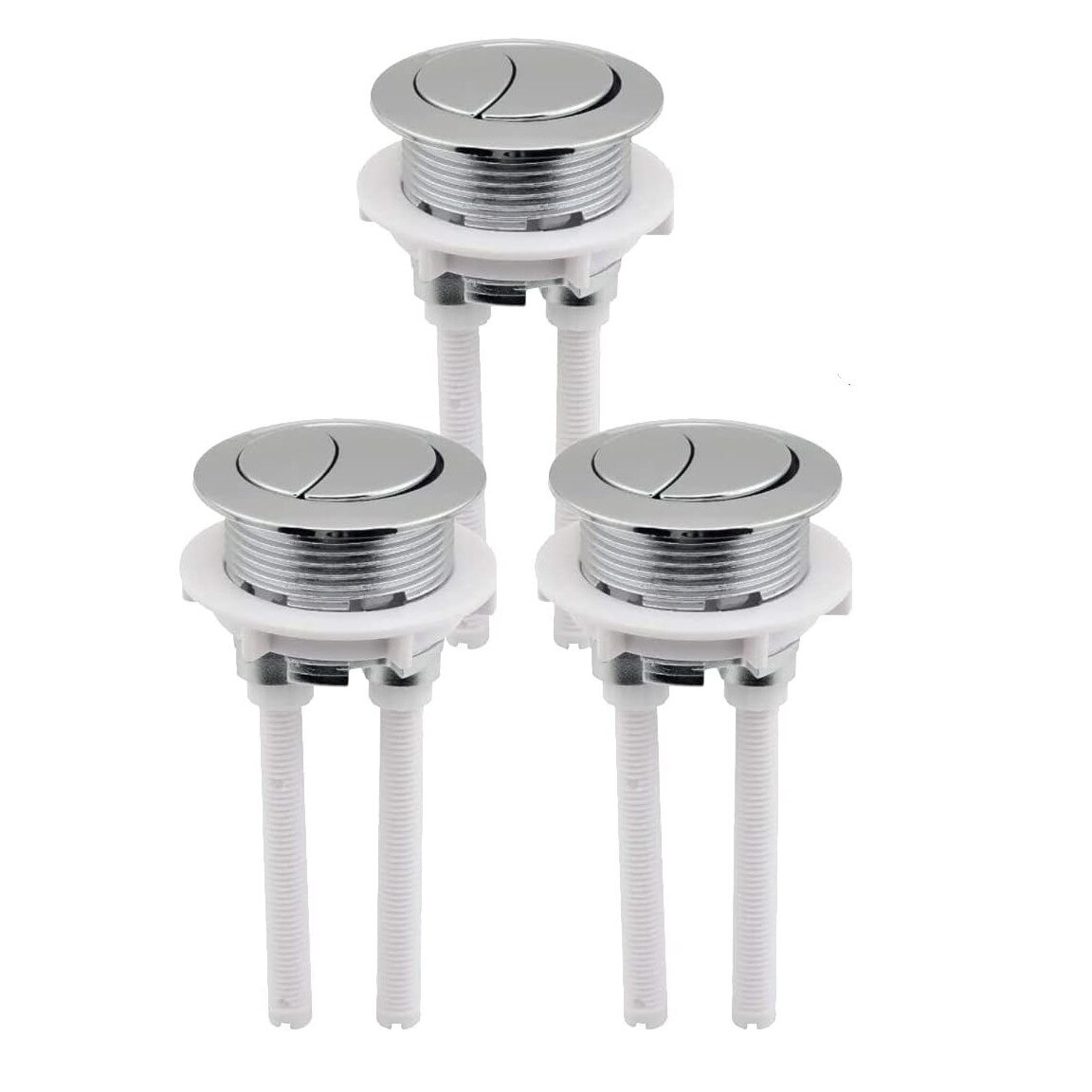 Set 3 Butoane de actionare pentru toaleta, Mmgoqqt, 38mm, Argintiu ...