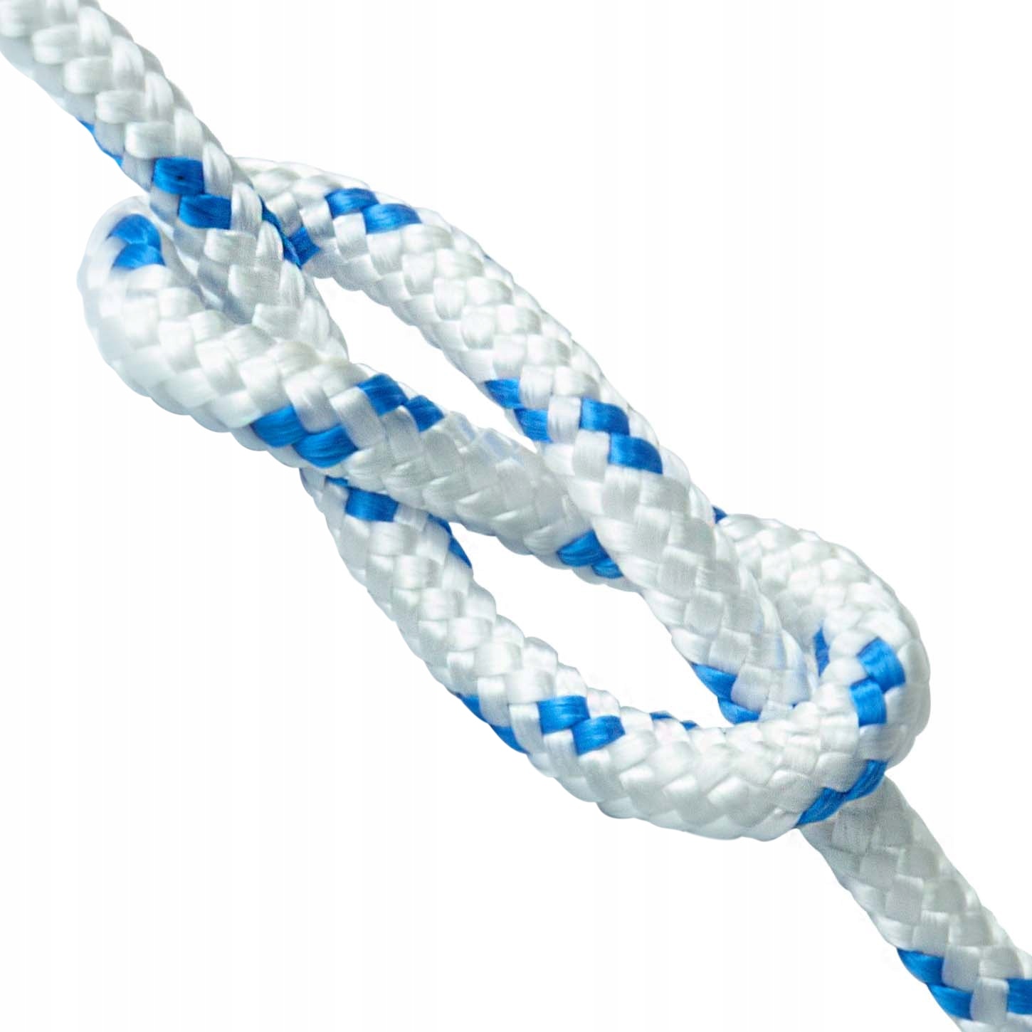 Funie din polipropilena impletita, 8mm, 1m, Alb/Albastru - eMAG.ro
