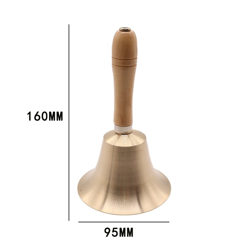 Clopotel de mana, Lemn, Auriu/ Maro - eMAG.ro