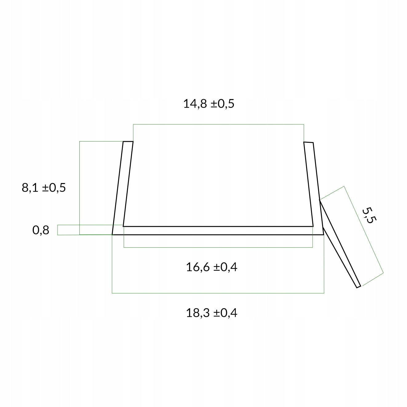 Banda cheder usa, DQPP, PVC, 16mm, 50cm, Transparent - eMAG.ro
