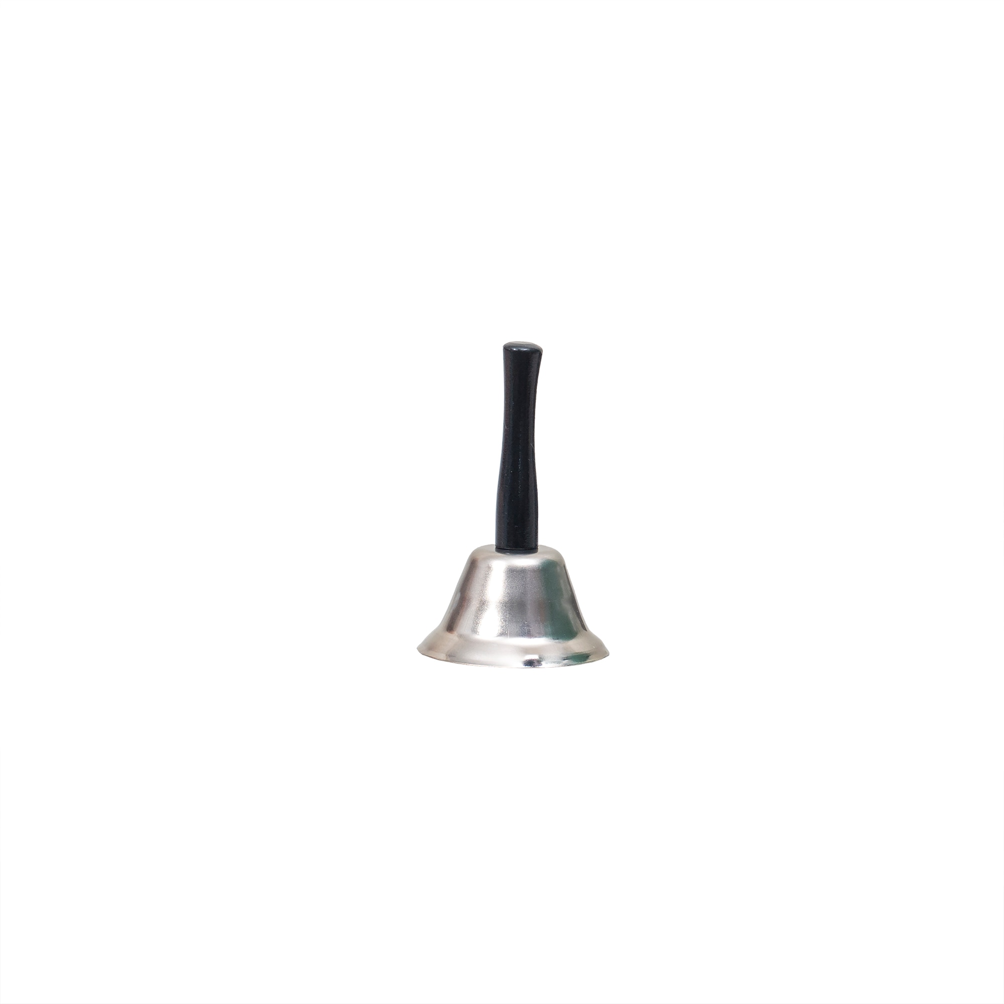 Clopotel metalic cu maner, culoare argintiu, 13 x 7, 5 cm, B.S.P ...