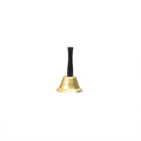Clopotel metalic cu maner, culoare auriu, 13 x 7, 5 cm, B.S.P. / SL494 ...