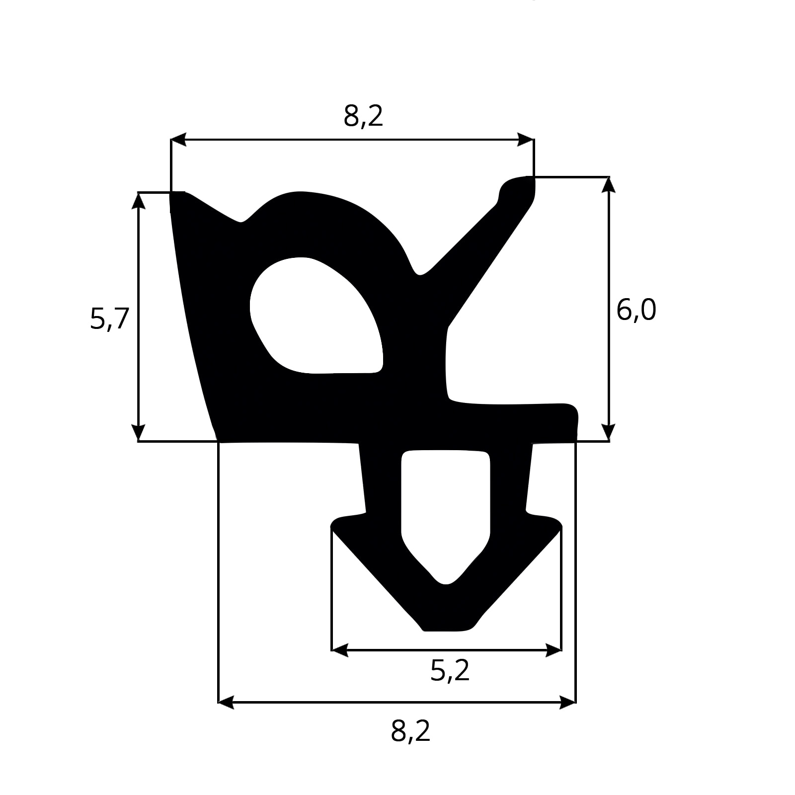Garnitura etansare geam, DQPP, Cauciuc, REHAU S-1388, 100 m - eMAG.ro