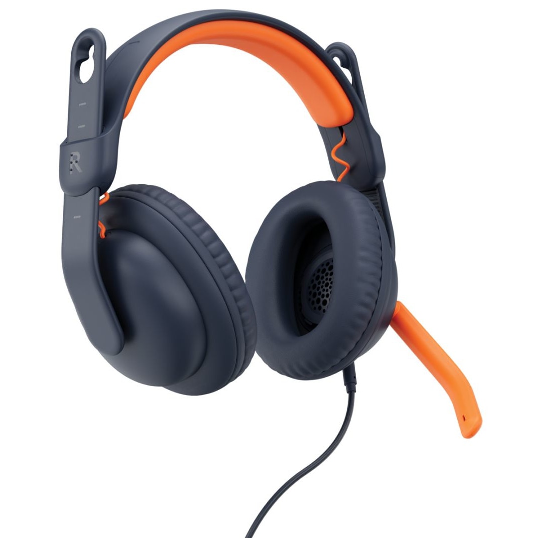 Casti cu fir, Logitech, Conectare Bluetooth, Calbu 1.2m, Albastru - eMAG.ro