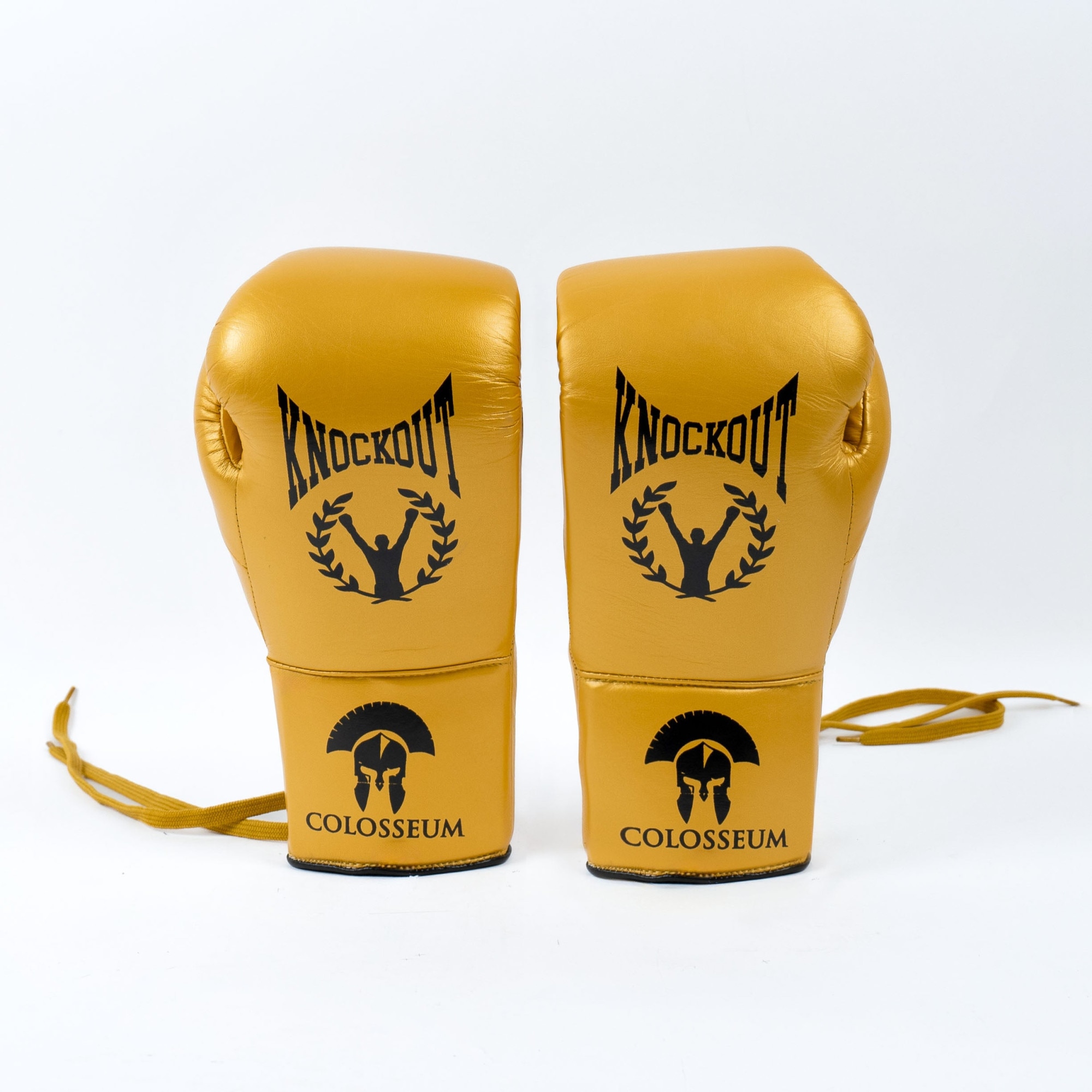 Manusi de Box cu Siret Knockout Colosseum 12OZ / Auriu - eMAG.ro