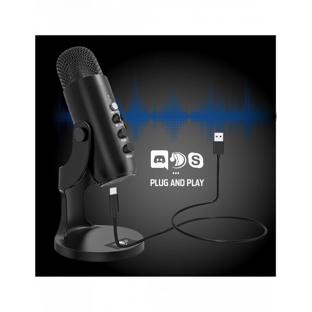 Microfon, Spirit Of Gamer, Conectare USB, Cablu 1.5m, Negru - eMAG.ro