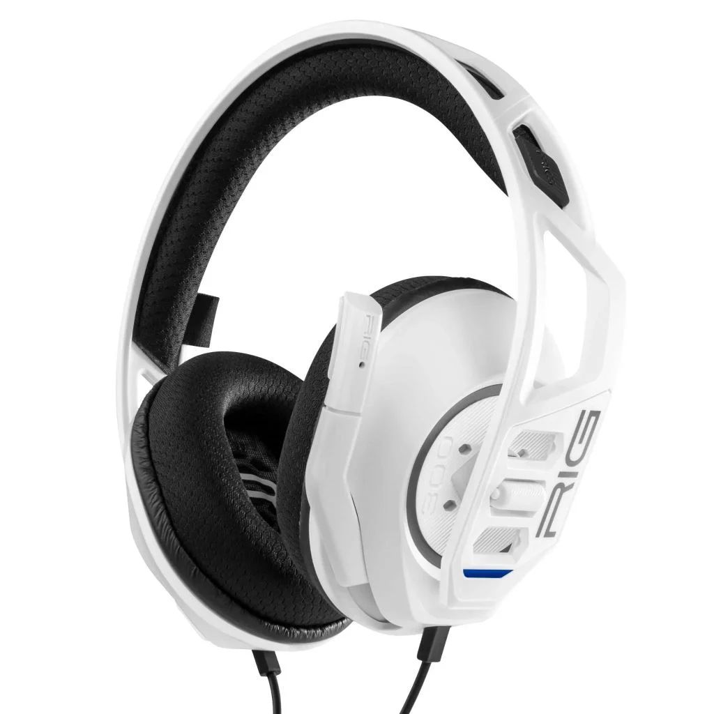 Casti gaming RIG 300 PRO HS, Nacon, Cu microfon, Negru/Alb - eMAG.ro