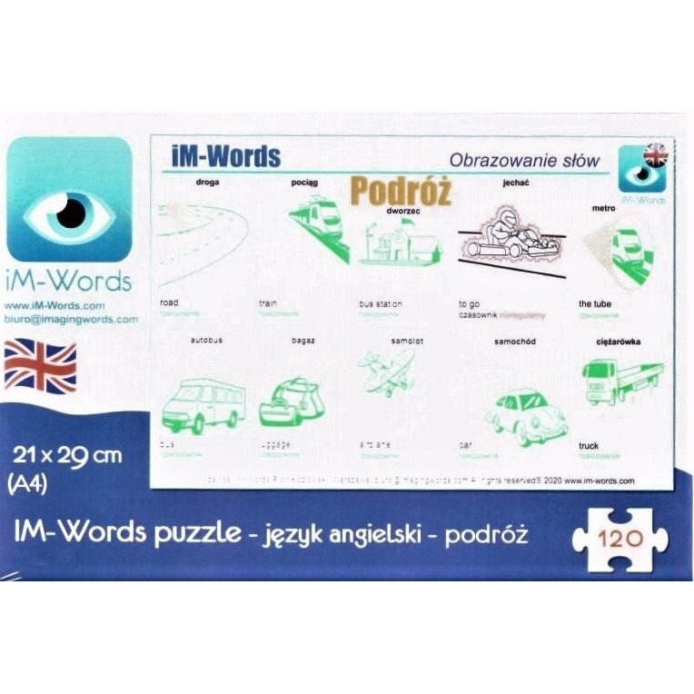Puzzle iM-Words Invatare cuvinte in engleza, Multicolor - eMAG.ro