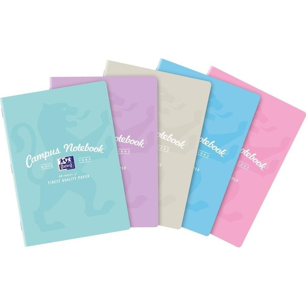 Set caiete, Oxford, A4/60K Campus Pastel, 5 bucati - eMAG.ro