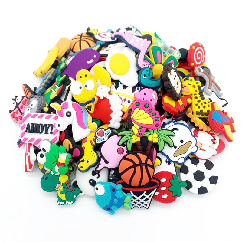 Set 100 accesorii papuci, Sunmostar, PVC, Multicolor - eMAG.ro