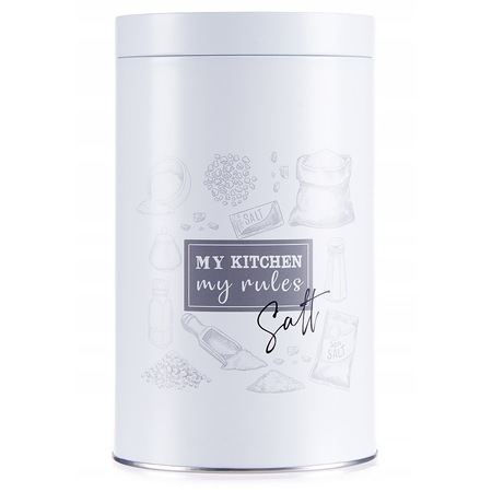 Cutie alimentara pentru sare Arte Regal, 1kg, Metal, Alb/Gri - eMAG.ro