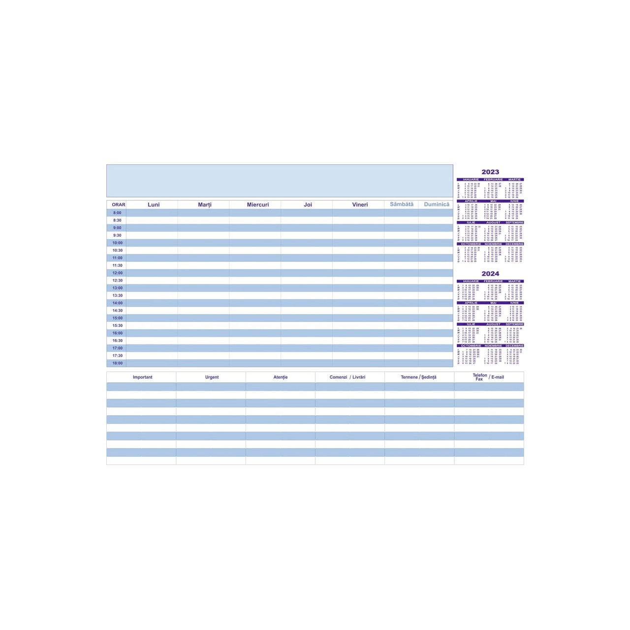Planner birou format A3 420x297mm 55 coli Libra - eMAG.ro