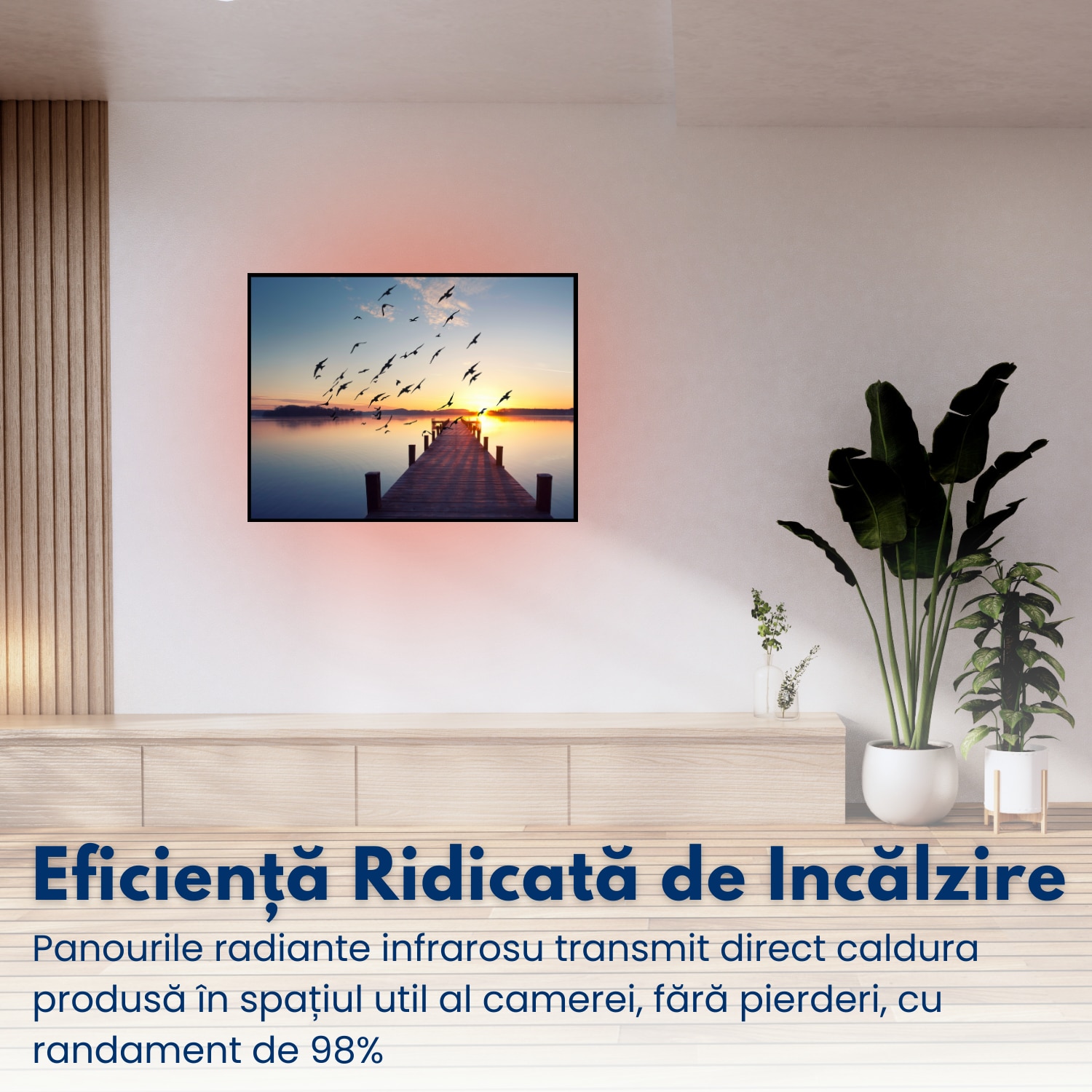 Panou radiant infrarosu premium NovoSun Art 450W - Bridge - eMAG.ro
