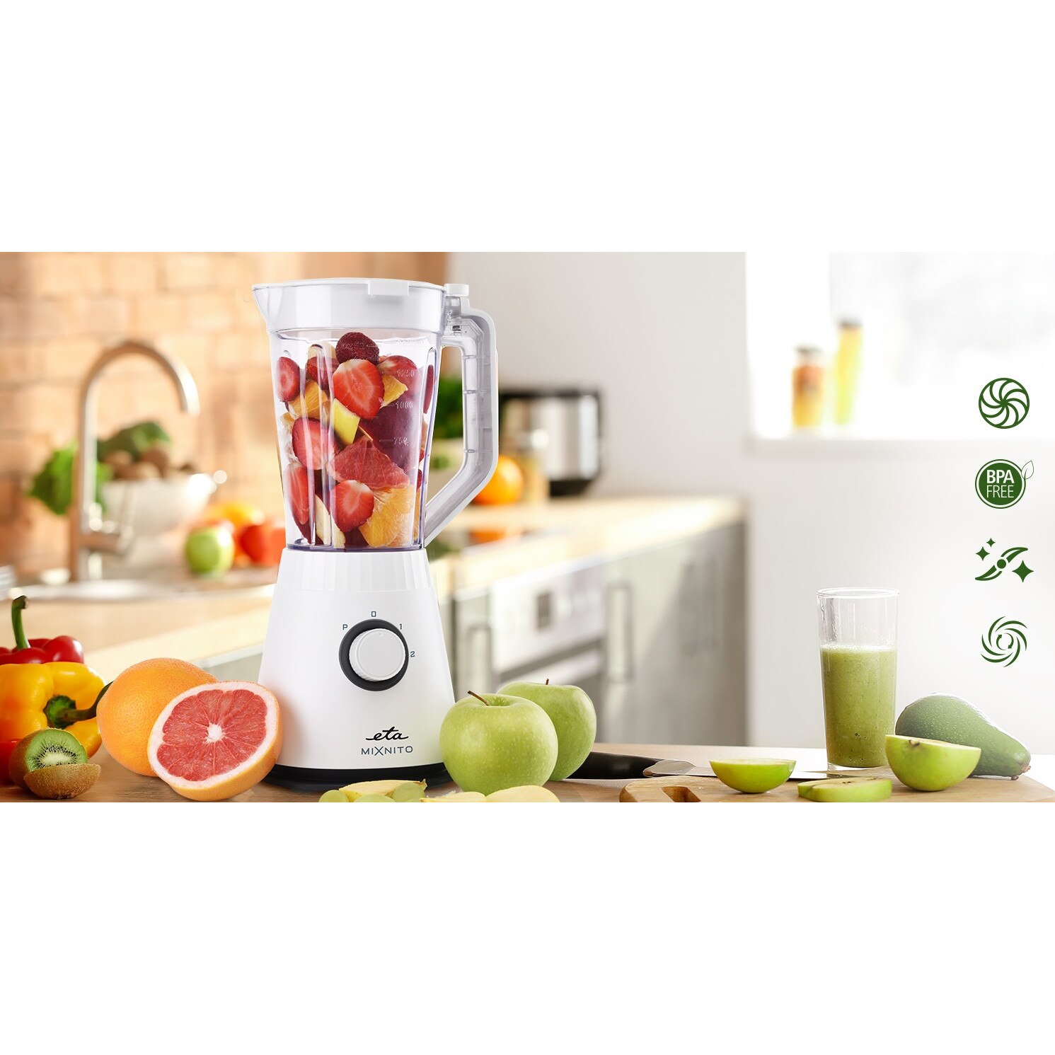 Blender ETA Mixnito 2011 90000, 600 W, 1.5 litri, 2 trepte, BPA FREE ...