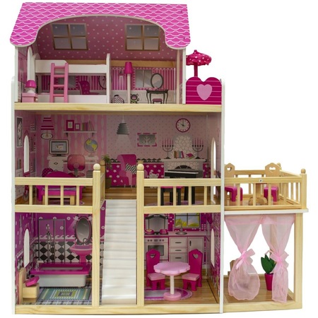 Casa de papusi Nadia mare cu balcon si accesorii - eMAG.ro