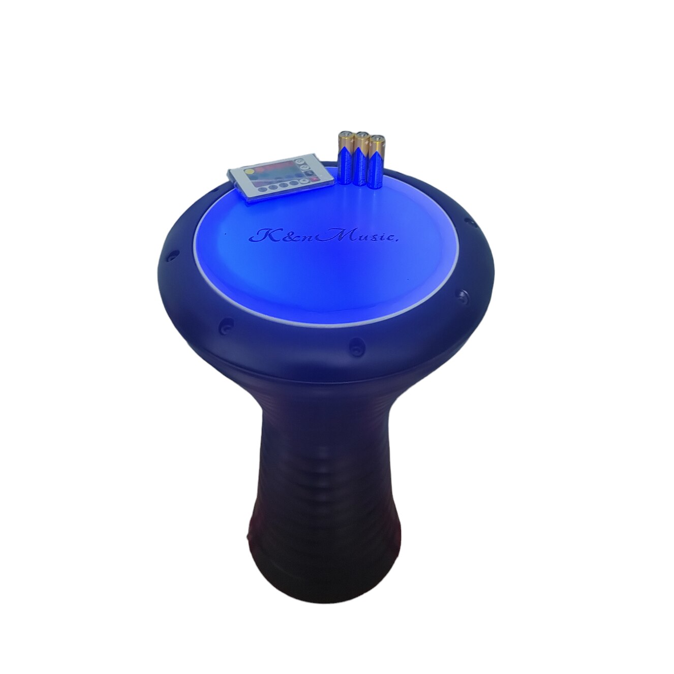 Tarabana Darbouka Toba Negru Dungi cu telecomenzi Led Lumina Inaltime ...