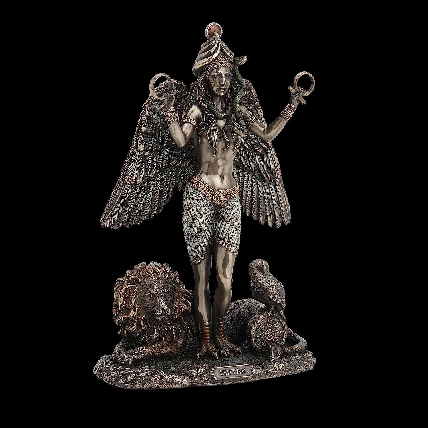 Figurina, Zeita Razboiului Ishtar, Rasina Acoperita cu Bronz, 22 cm, WU77870A4 - eMAG.ro