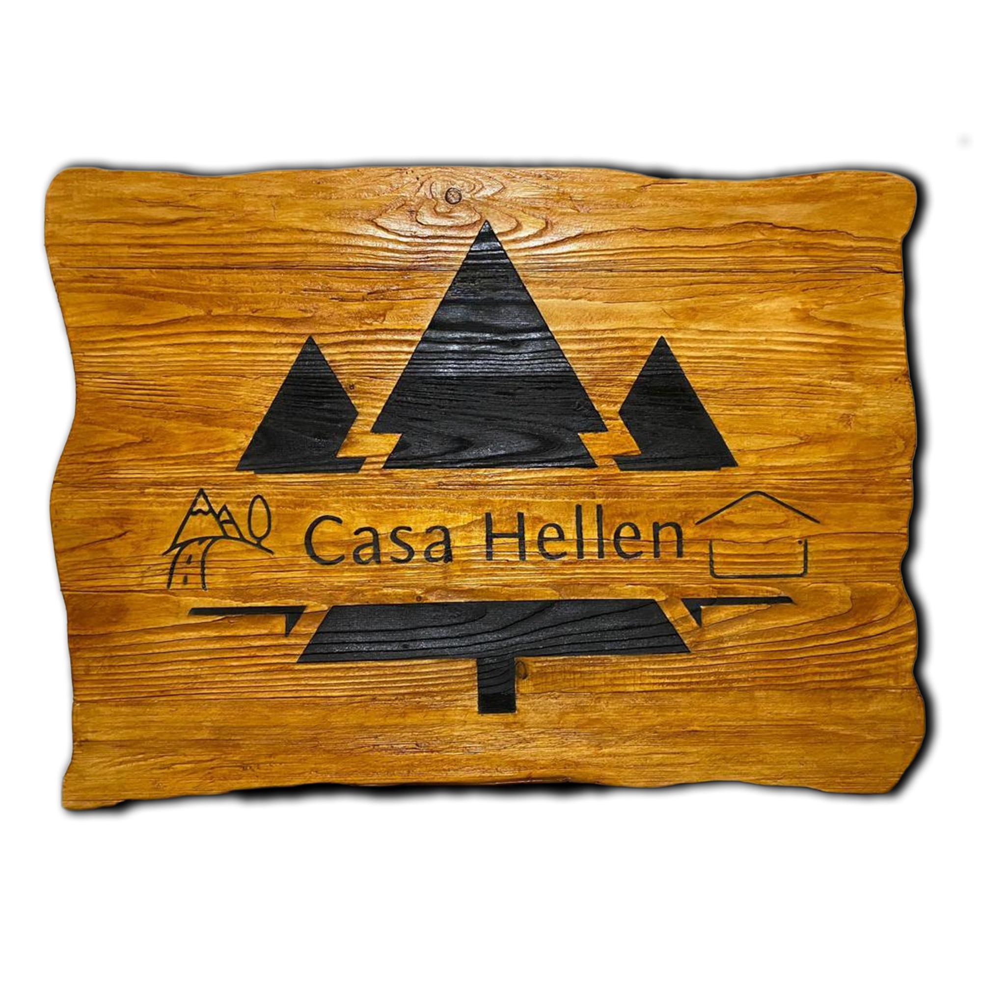 Reclama rustica din lemn, 60x40x2 cm - eMAG.ro