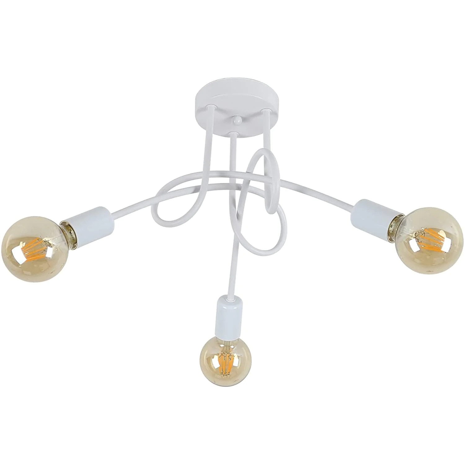 Lustra Vintage Retro, E27, Toolight, 3 Brate, Loft Design, Alb - eMAG.ro