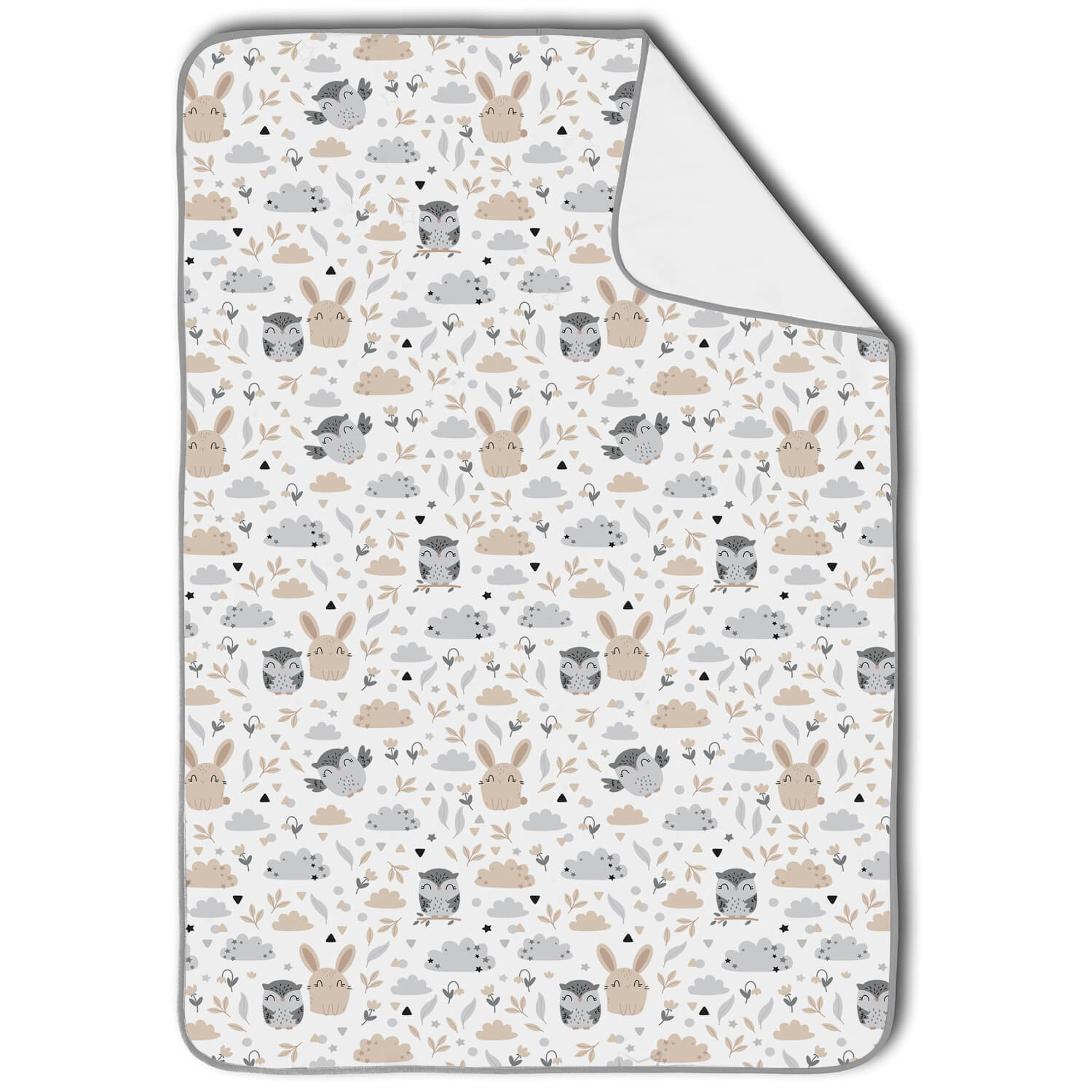 Set 2 aleze impermeabile refolosibile din bumbac 78x60 cm Kidizi Forest ...