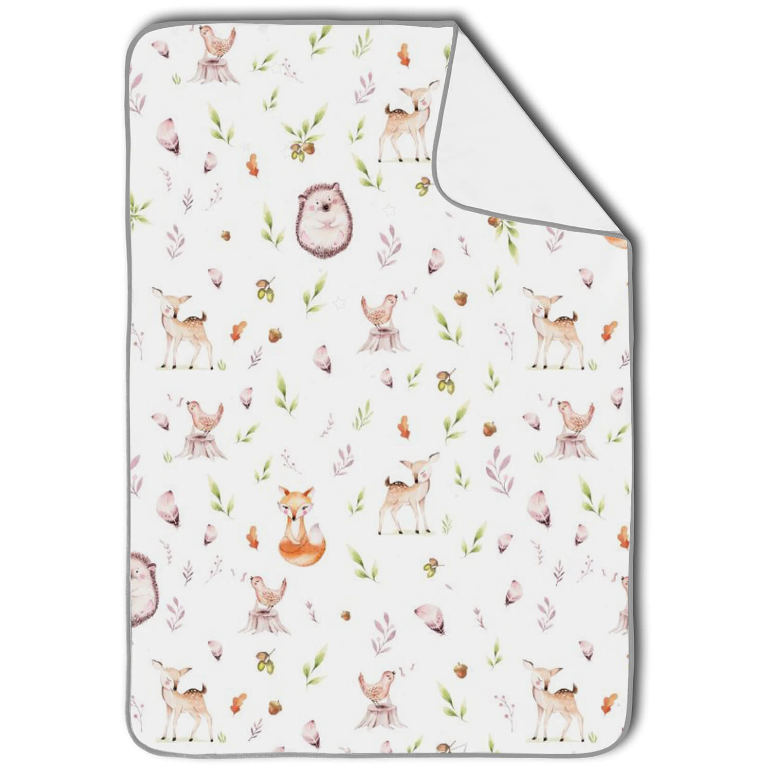 Set 2 aleze impermeabile refolosibile din bumbac 78x60 cm Kidizi Forest ...