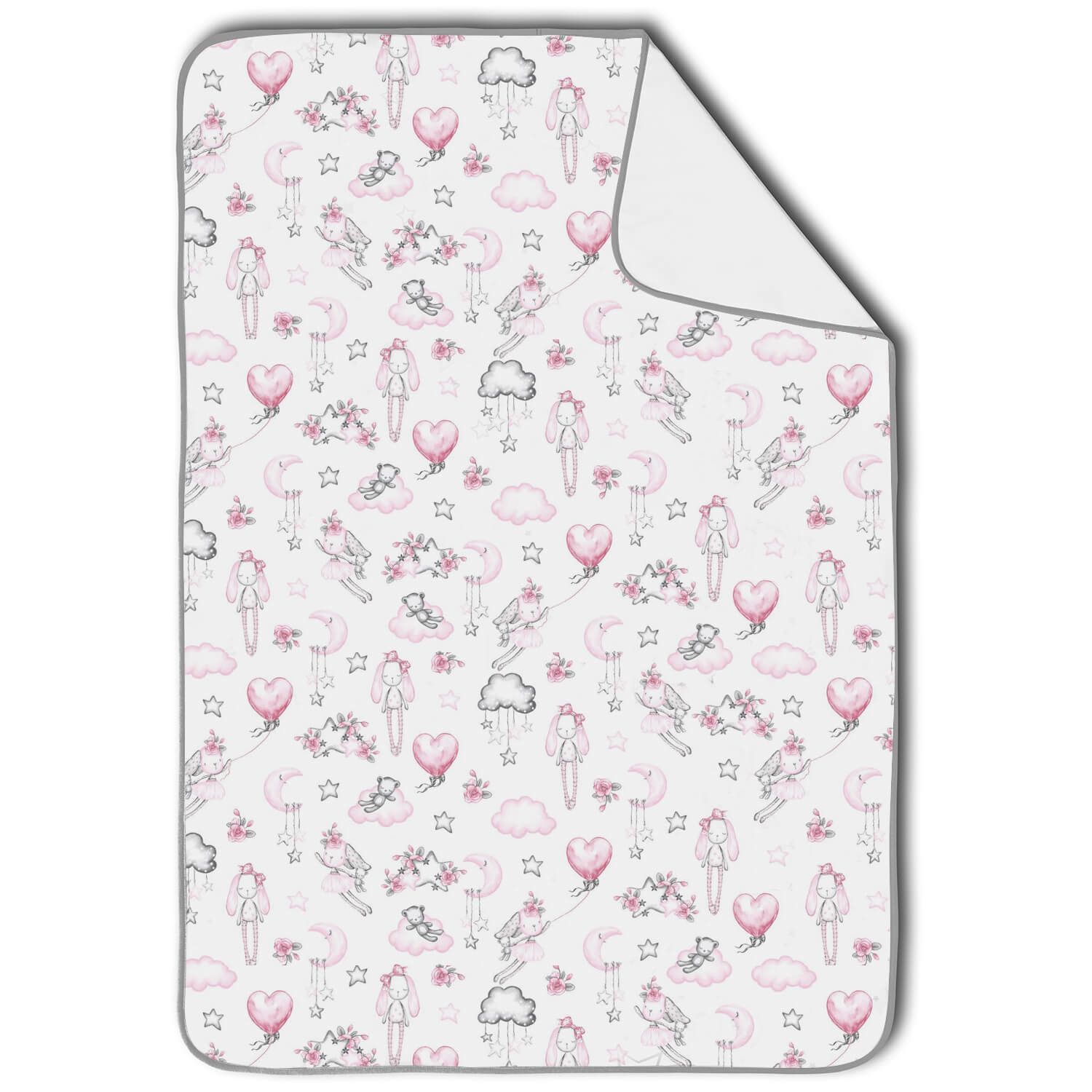 Set 2 aleze impermeabile refolosibile din bumbac 78x60 cm Kidizi Fairy ...