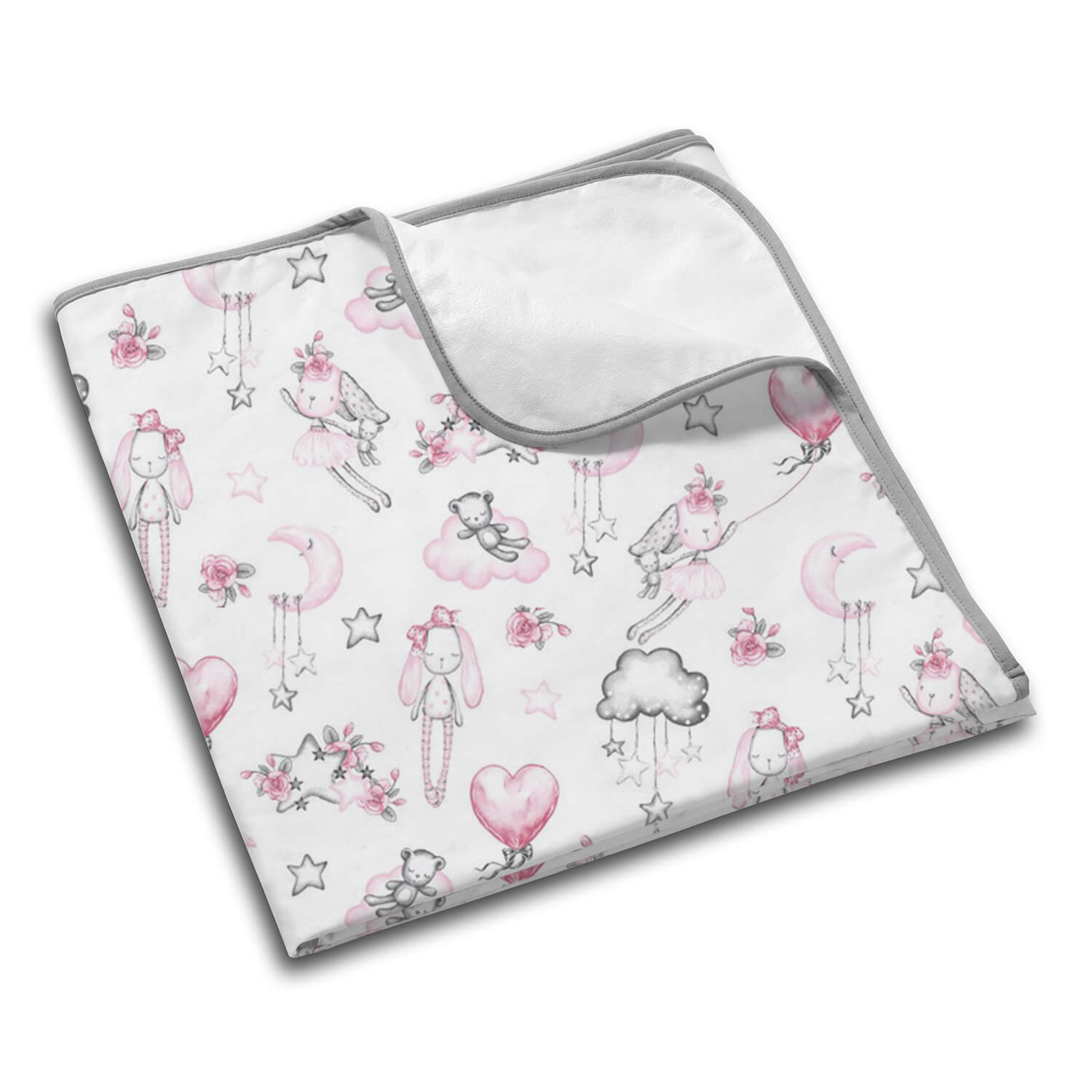 Set 2 aleze impermeabile refolosibile din bumbac 78x60 cm Kidizi Fairy ...