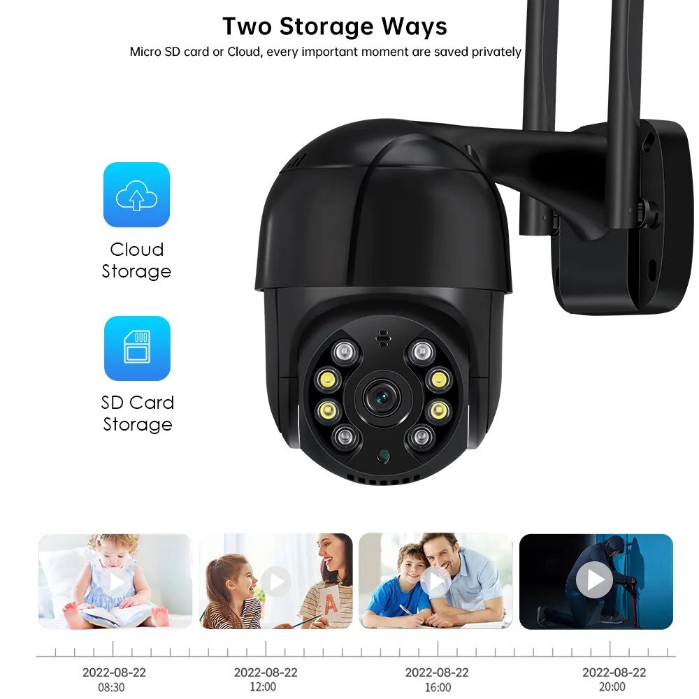 Камера за сигурност STELS SL90, IP Wi-Fi, Ethernet, Датчик за движение ...