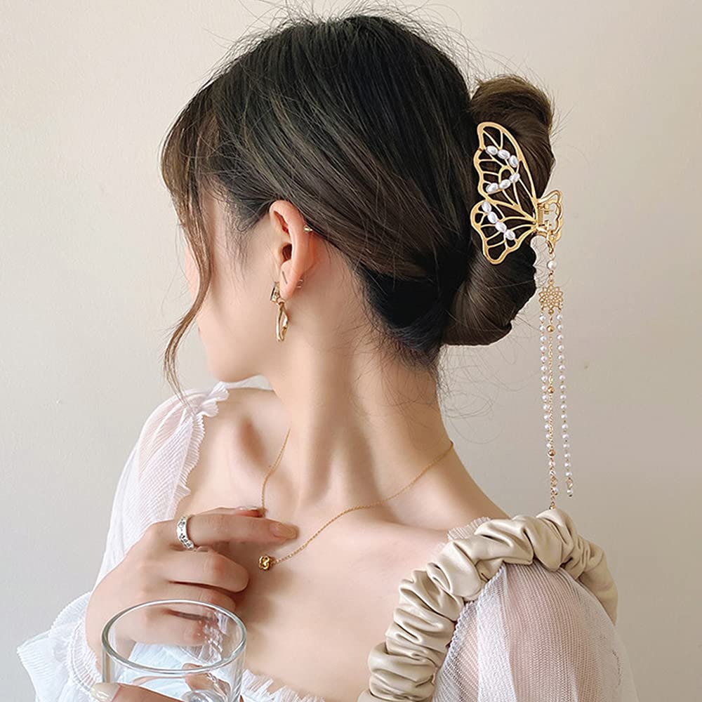 Clama par, Sunmostar, metal, model fluture, auriu - eMAG.ro