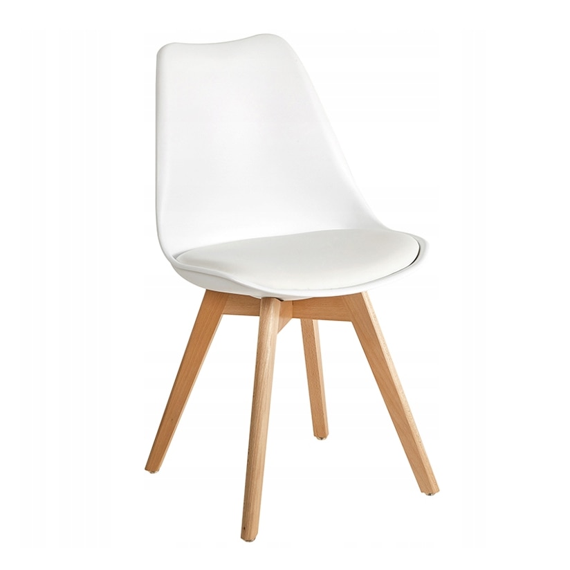 Scaun scandinav DSW cu perna, VIKING, 51 x 50 x 82 cm, alb - eMAG.ro