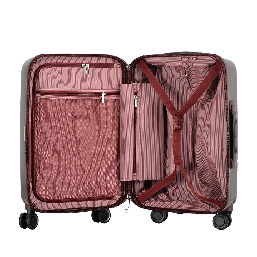 Set Trolere Snowball SW31403, Policarbonat, 4 Roti Duble, Cifru TSA, 3 ...