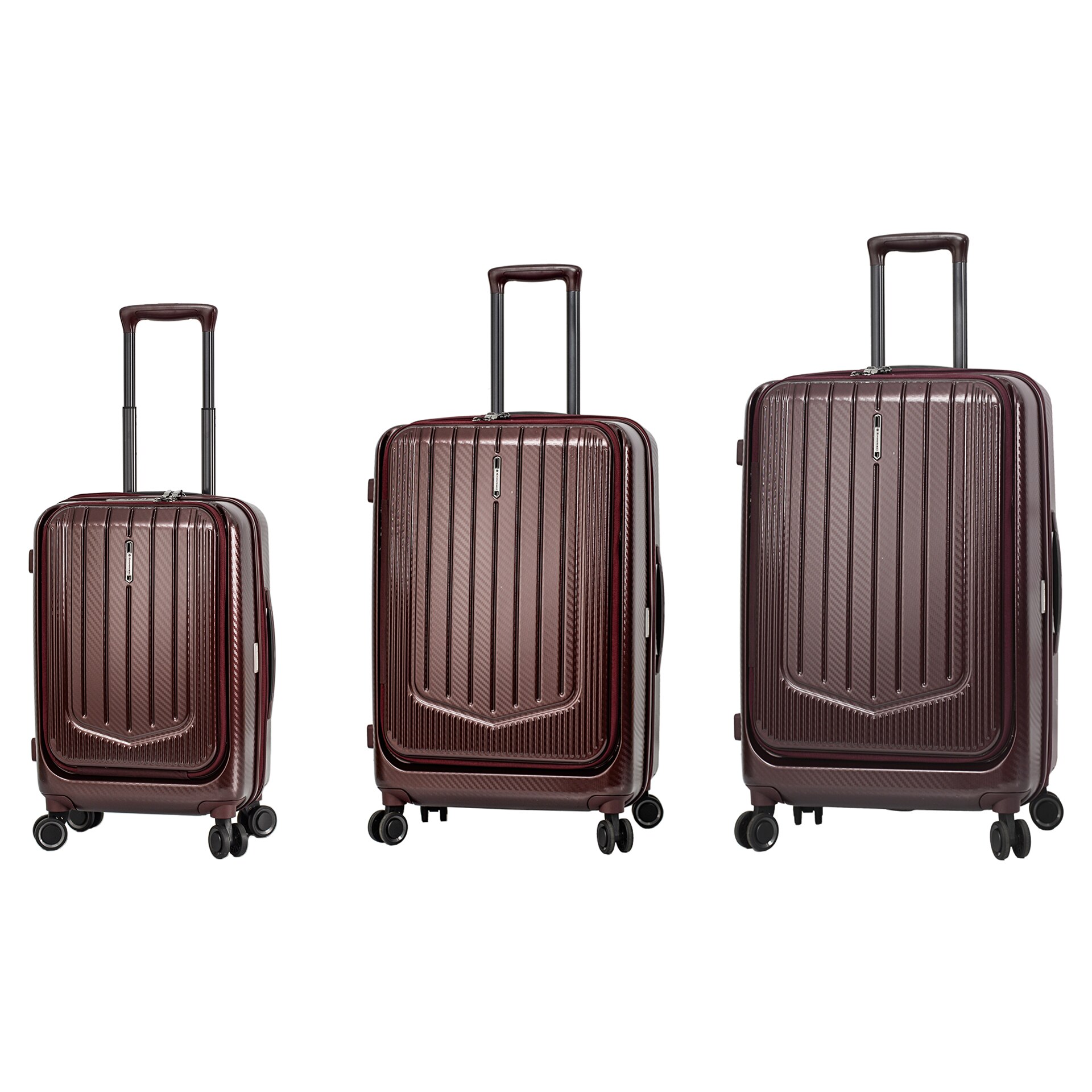 Set Trolere Snowball SW31403, Policarbonat, 4 Roti Duble, Cifru TSA, 3 ...