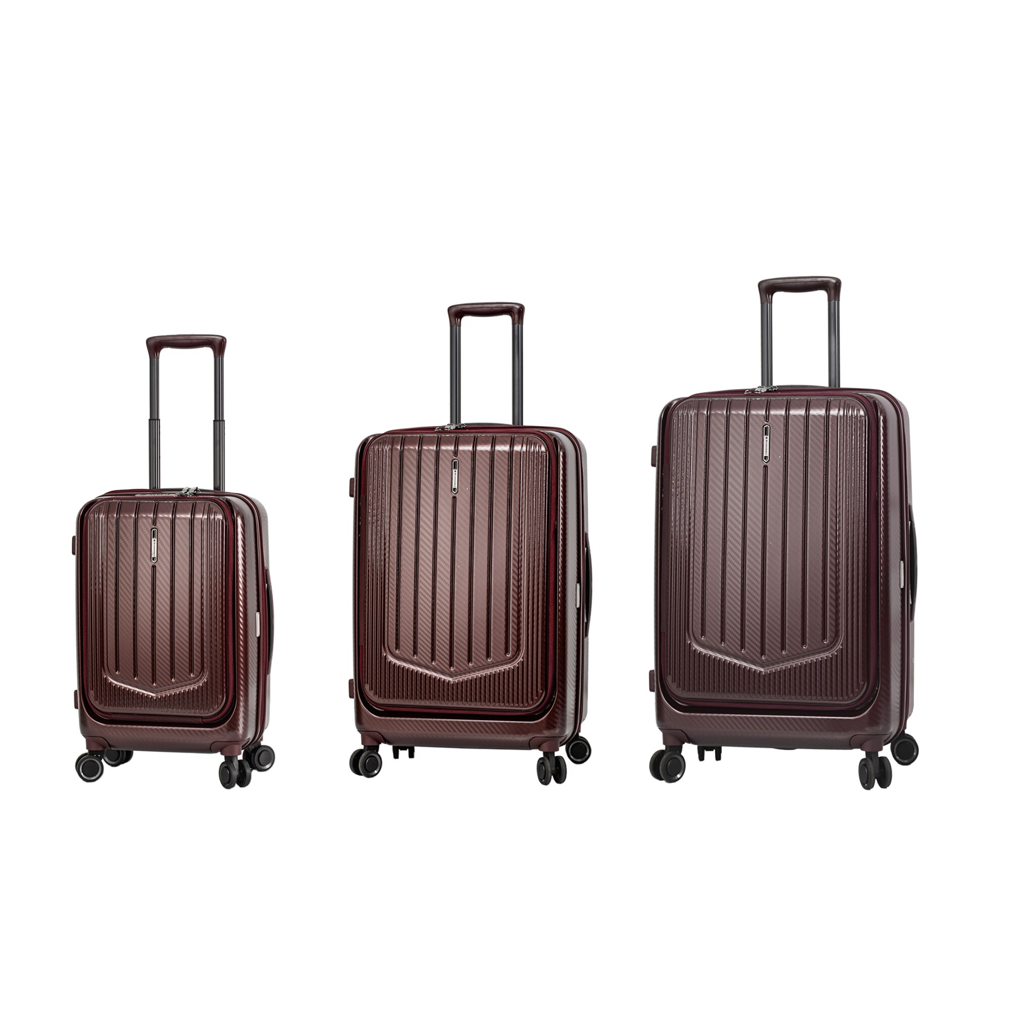 Set Trolere Snowball SW31403, Policarbonat, 4 Roti Duble, Cifru TSA, 3 ...