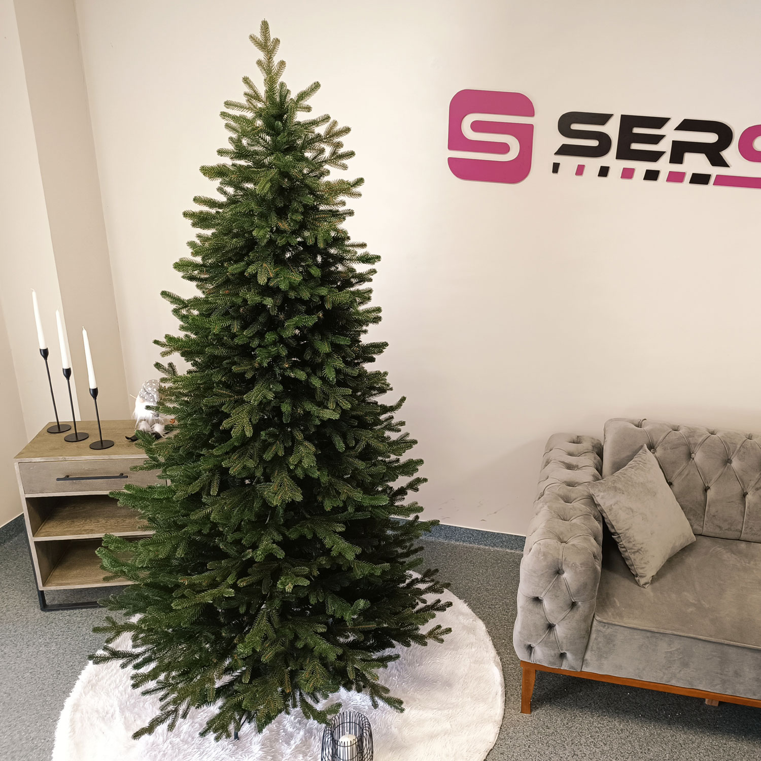 Brad artificial Christmas Deluxe Sersimo, Viena Slim, 2D+3D, 210cm ...