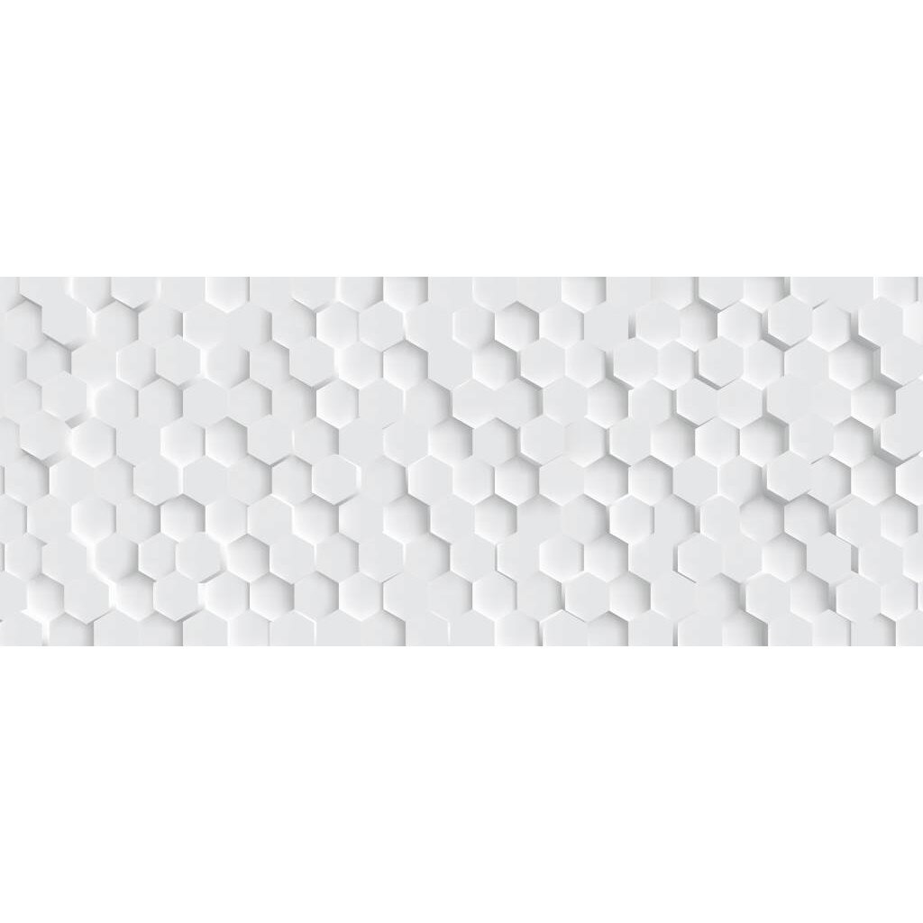 Öntapadó PVC tapéta - 3D fehér hatszög mintás, 360 x 250 cm - eMAG.hu