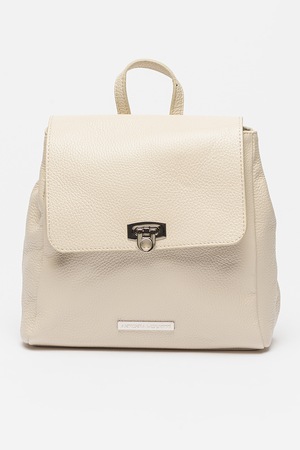 Antonia Moretti, Кожена раница с капаче, Мръснобял - eMAG.bg