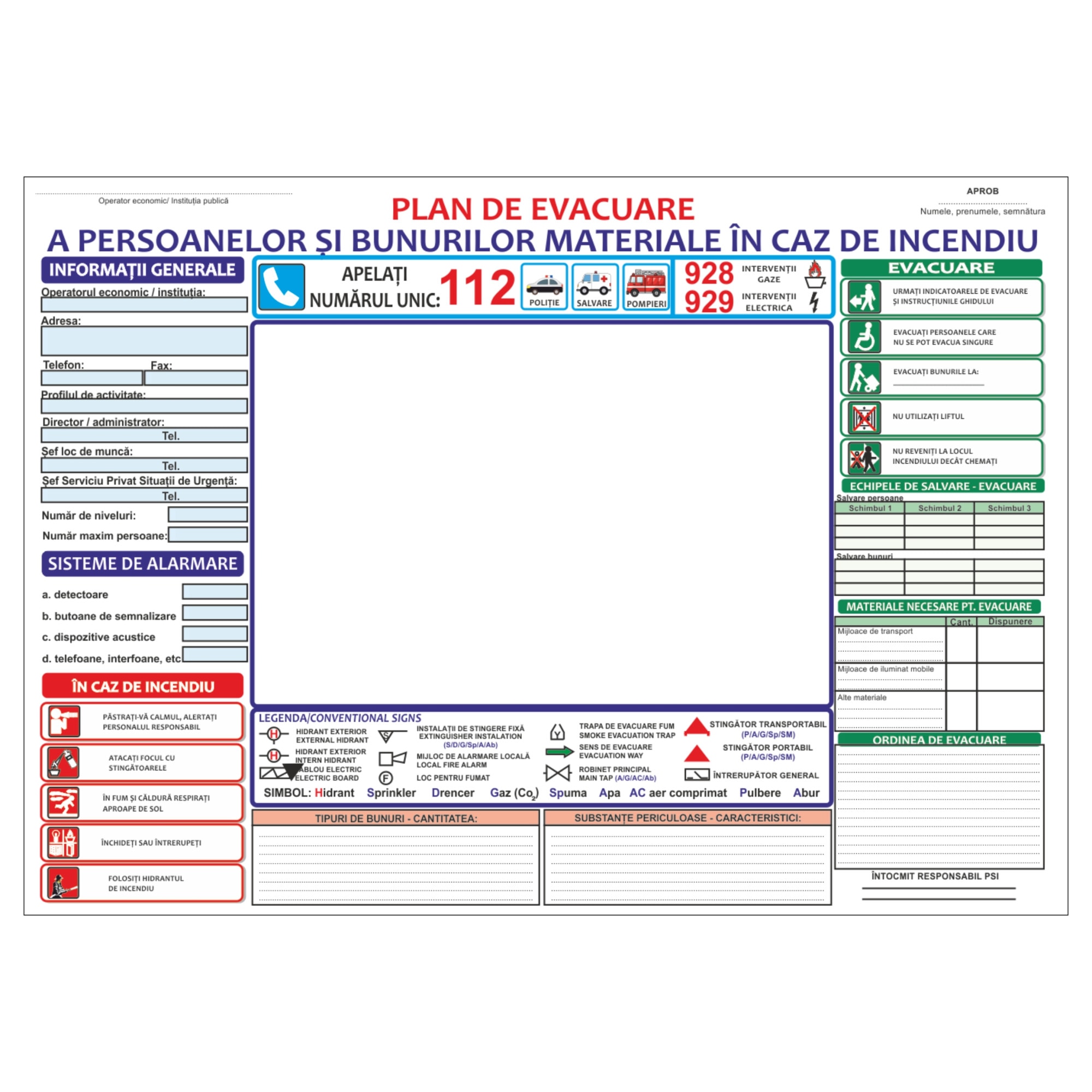 Plan de evacuare a persoanelor si bunurilor materiale in caz de ...