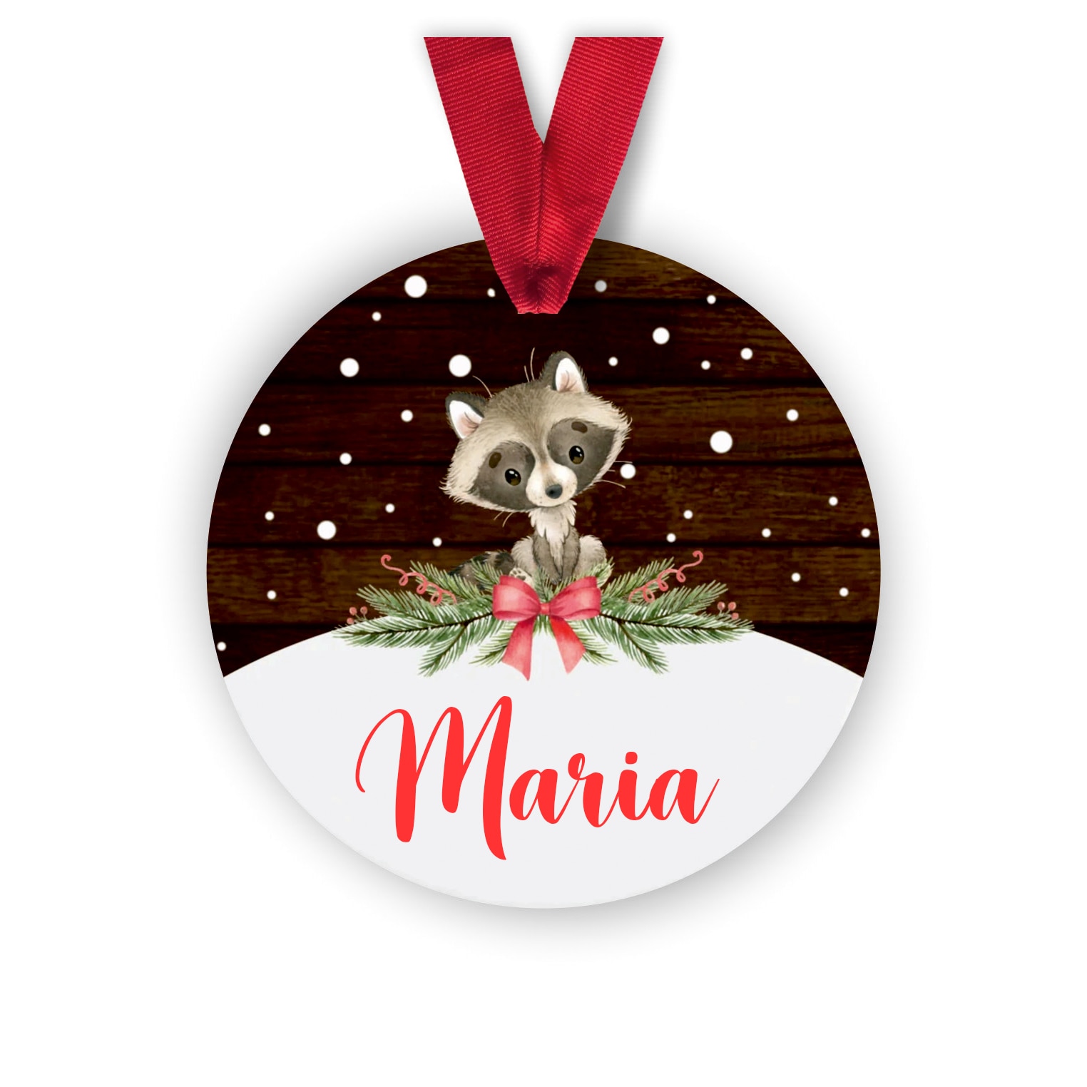 Glob din lemn personalizat cu numele Maria, model raton, multicolor, 8 ...