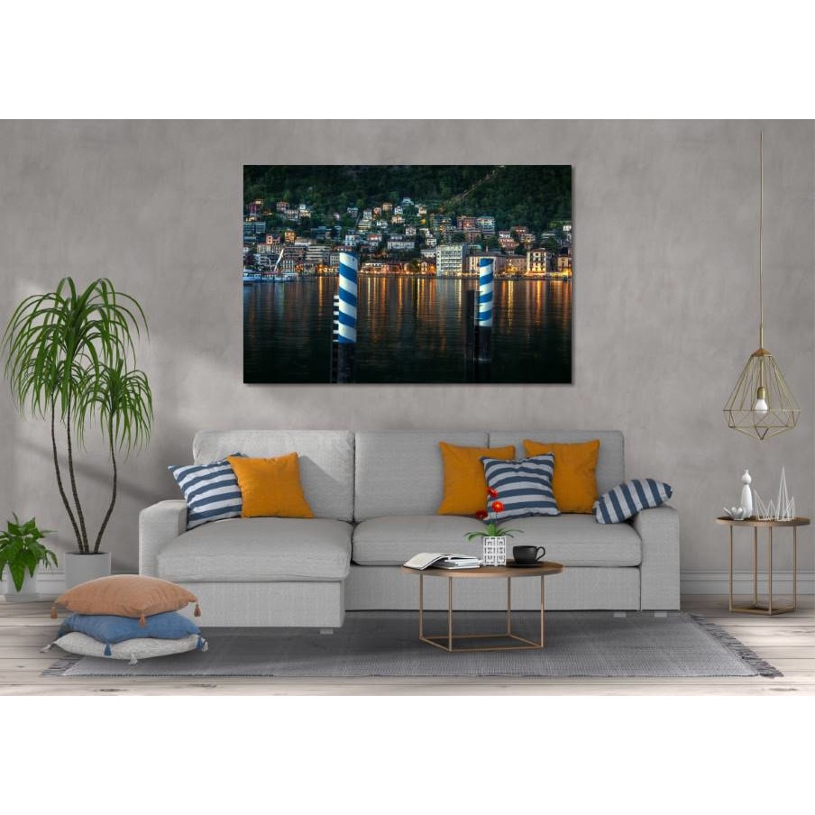 Fototapet autoadeziv PVC - Lacul Como Si Orasul, 400 x 250 cm - eMAG.ro
