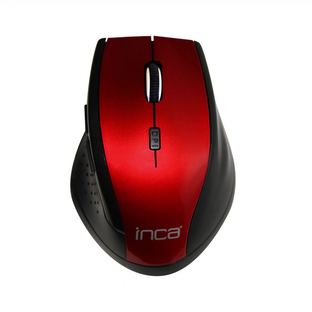 INCA IWM-500GLK Wireless Mouse Red/Black, 206447, Egér - eMAG.hu
