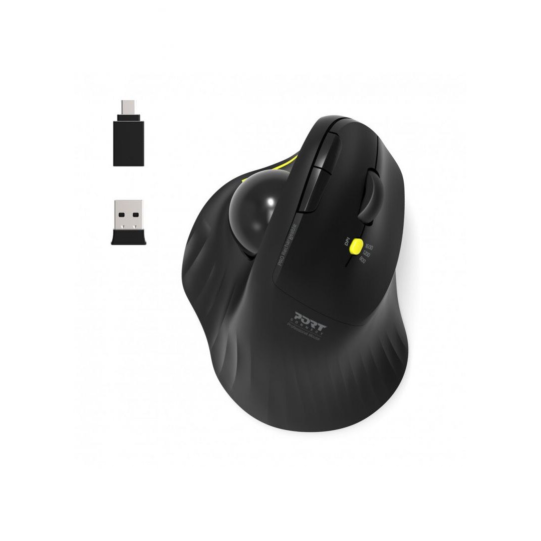 Port Designs Bluetooth Vezetéknélküli Ergonomic Egér Fekete, Egér - eMAG.hu