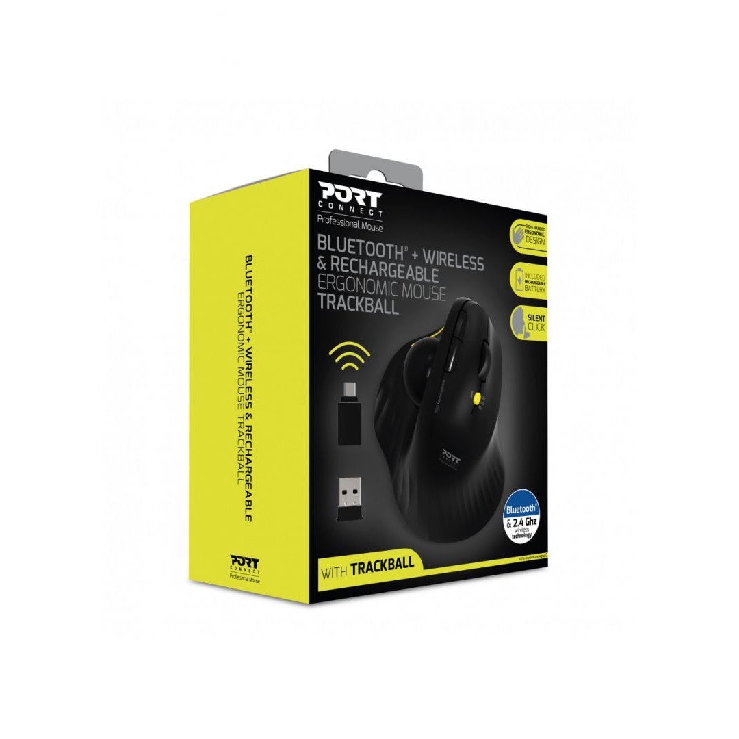Port Designs Bluetooth Vezetéknélküli Ergonomic Egér Fekete, Egér - eMAG.hu