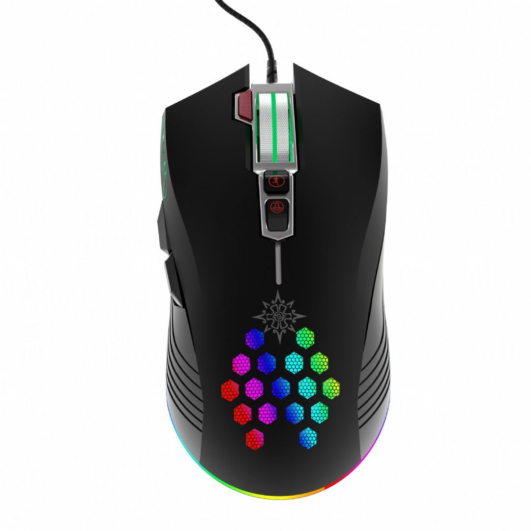 Mouse gaming, INCA, cu fir, USB, optic, 7200DPI, negru, RGB - eMAG.ro