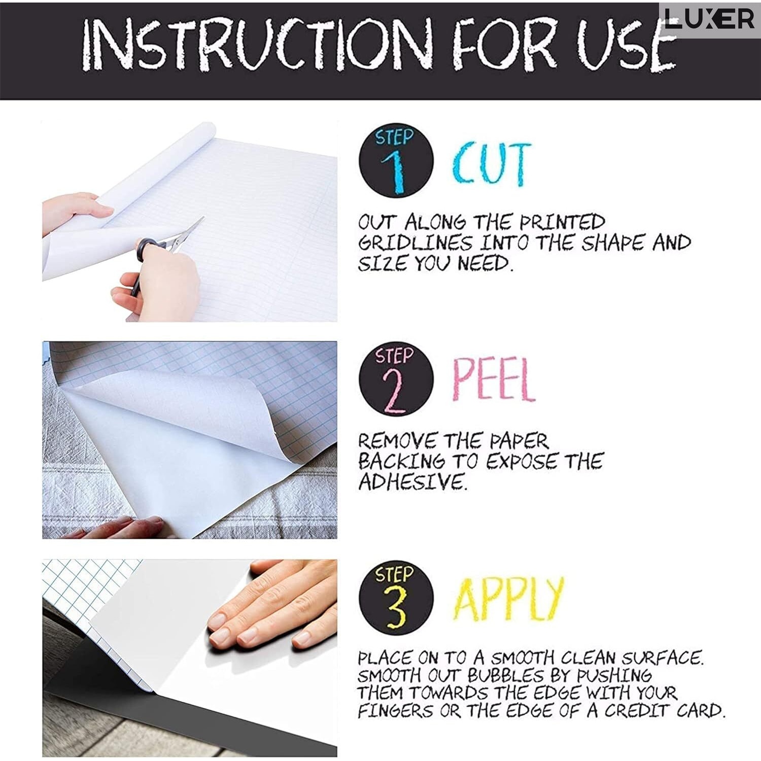 Tabla Scolara Alba Tip Sticker Pentru Scris cu Merkerul Luxer ...